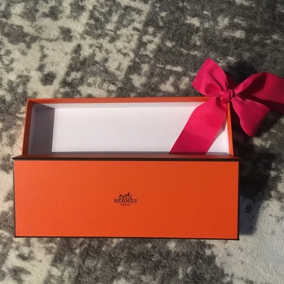 Hermes | Other | Hermes Orange Box With Pink Bow | Poshmark